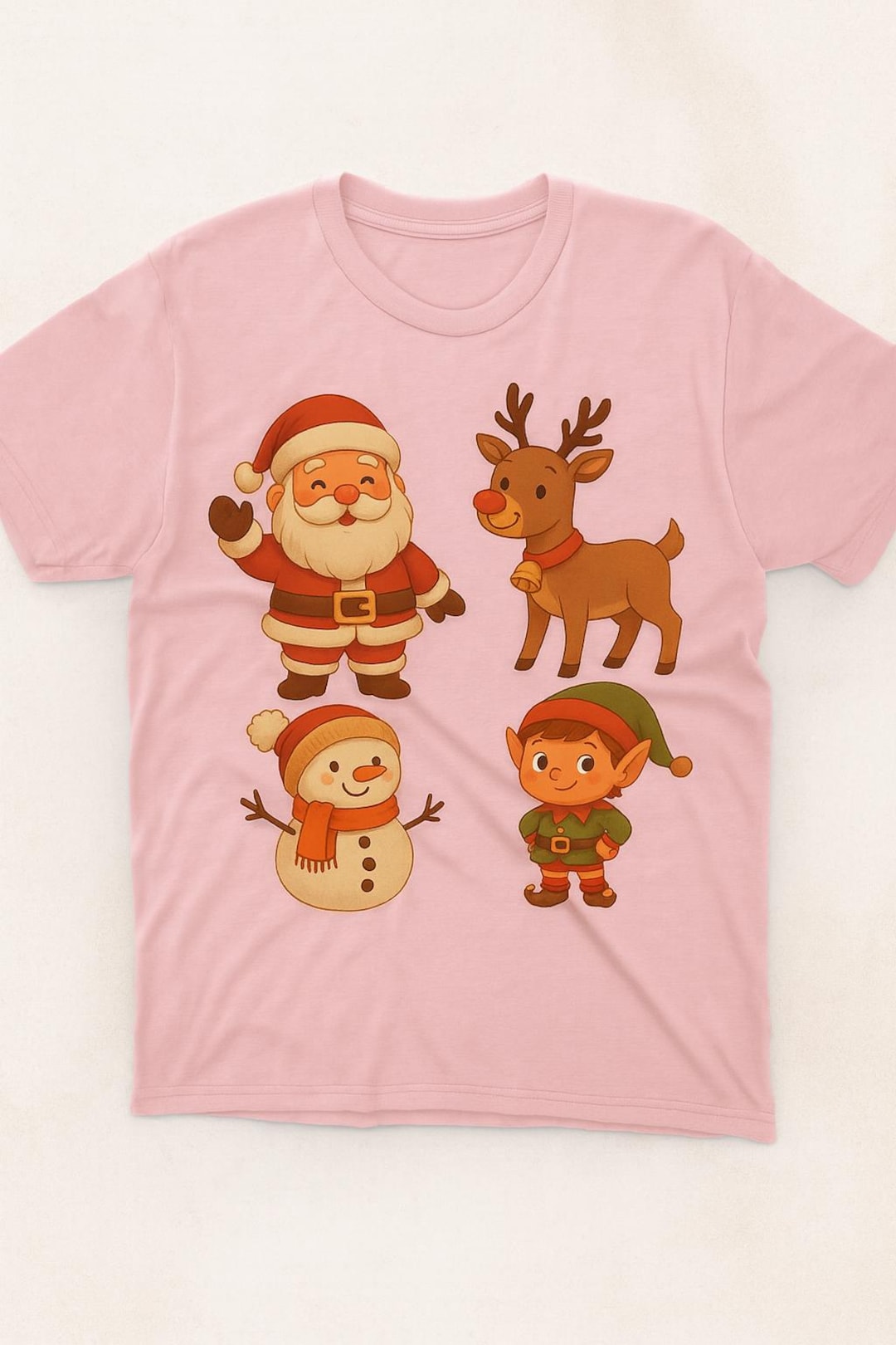 Kawaii Christmas Clipart: Santa, Reindeer, Snowman, Elf (PNG) - Etsy