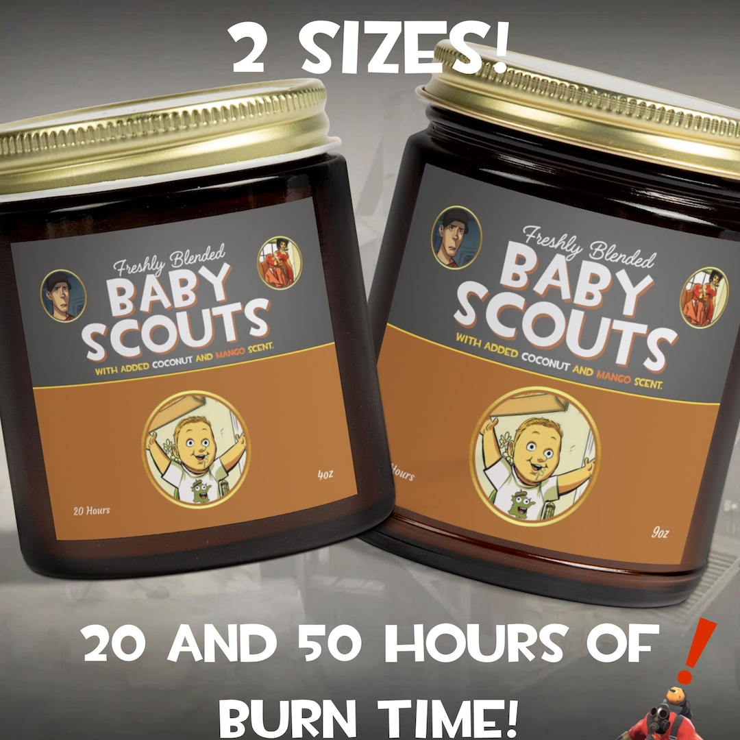 TF2 Baby Scout Scented Candles, Coconut Apricot Mango Wax (4oz, 9oz) - Etsy