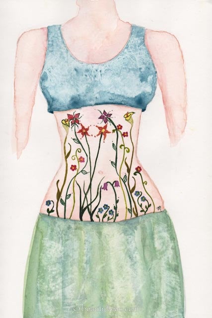 Tattoo on Her Belly, Summer Solstice, Skin Ink, Flower Tatoo, Greeting ...