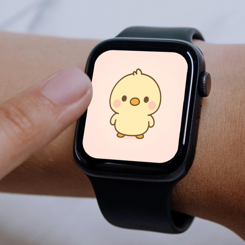 Kawaii Animal Apple Watch Wallpaper – Cartoon Set (digital Download) - Etsy