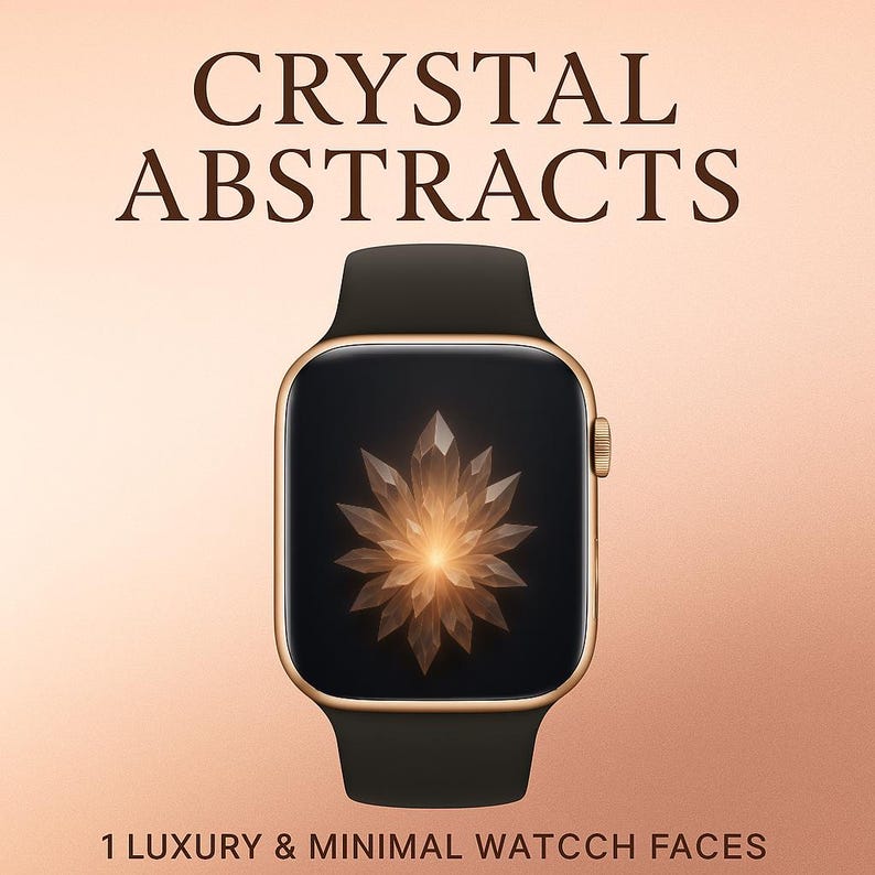 Crystal Abstract Apple Watch Wallpapers: Rose Gold & Champagne (digital ...
