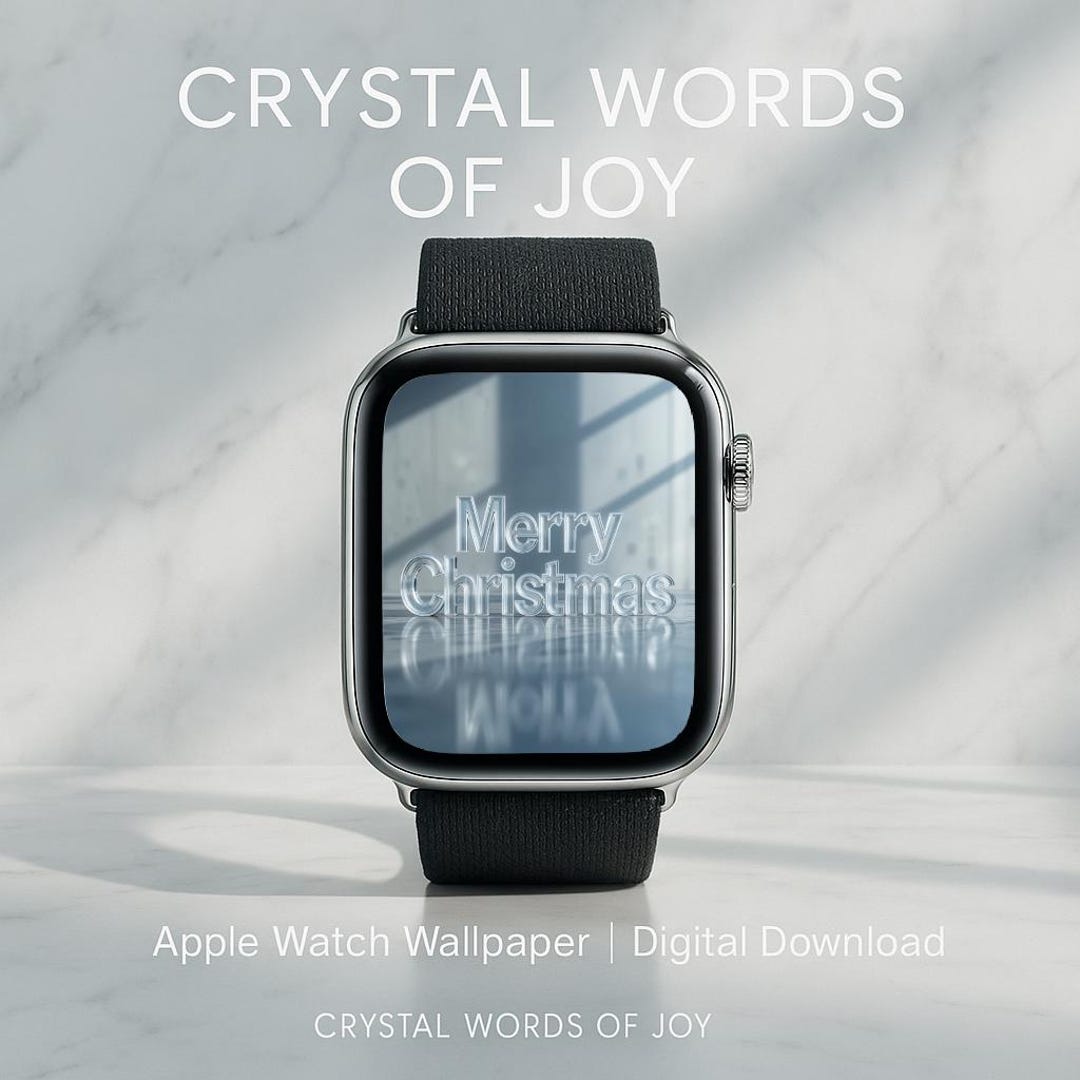 Crystal Words Apple Watch Wallpaper: Luxury Glass Text (digital ...