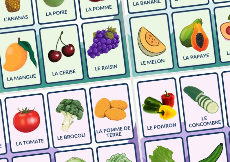 French Flashcards for Beginners | Printable Vocabulary Cards PDF | A1 ...