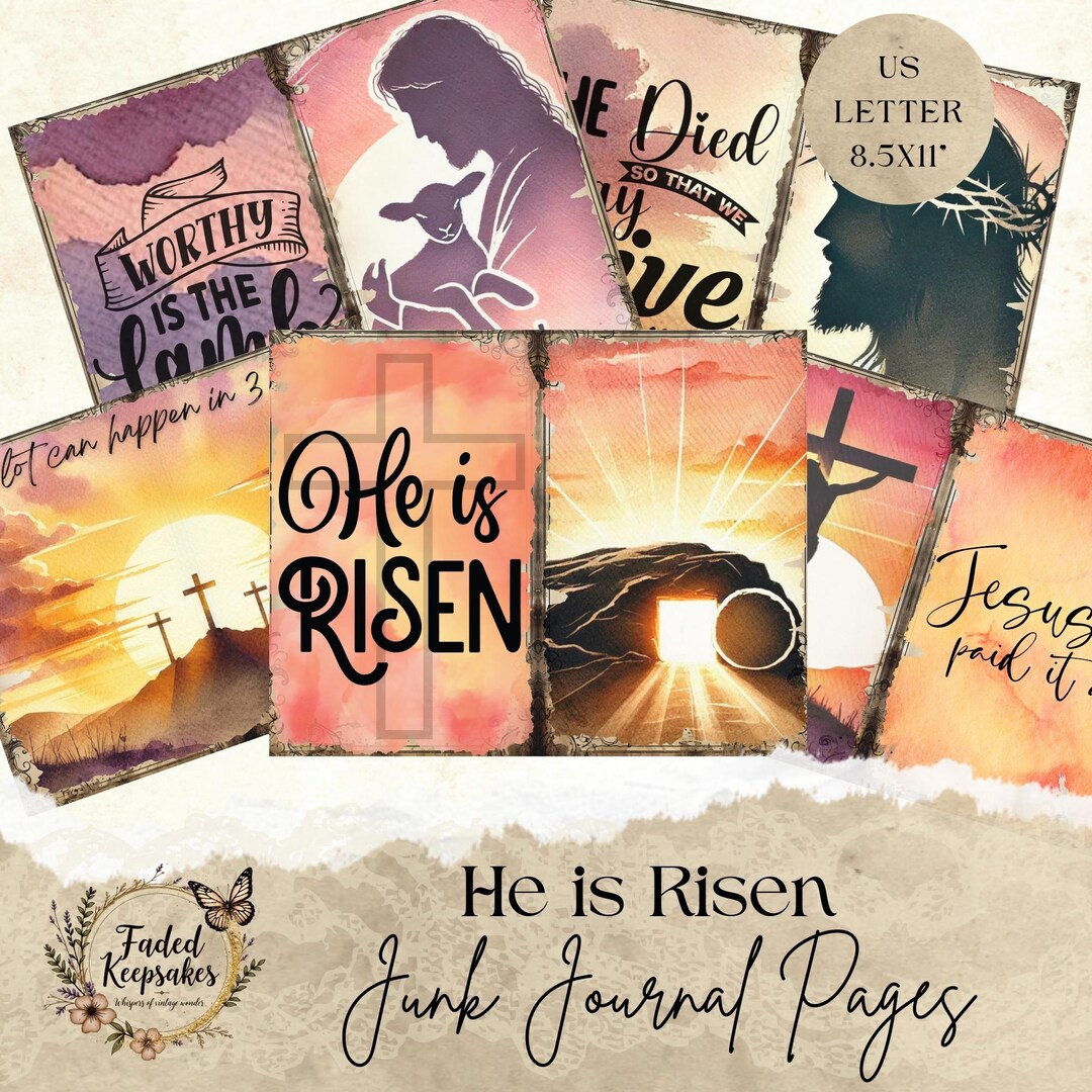 Jesus Junk Journal Theme | Christian Easter Printable - Etsy