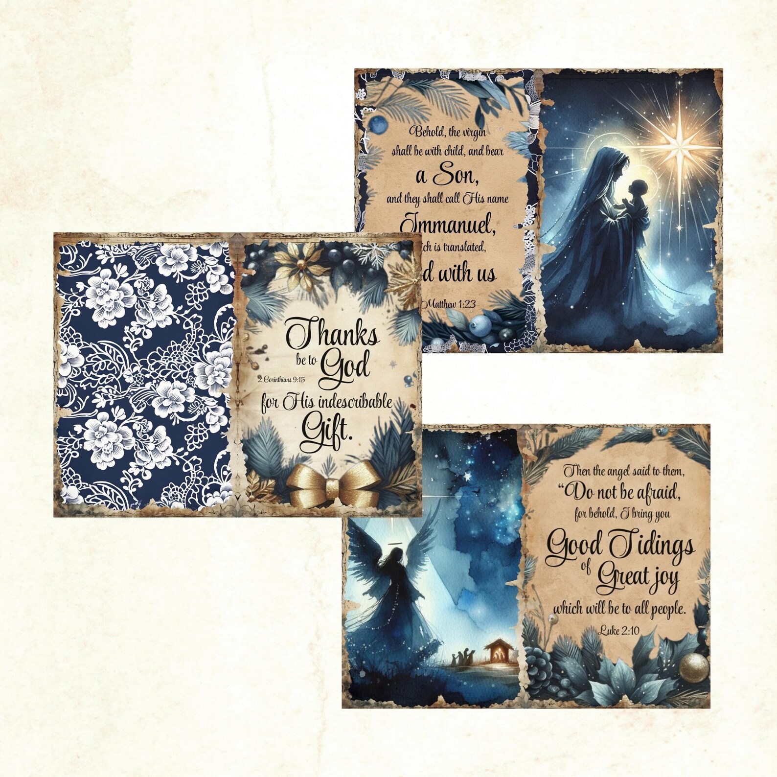 Jesus Junk Journal Theme | Christmas Bible Verse | Faith-based Ephemera ...
