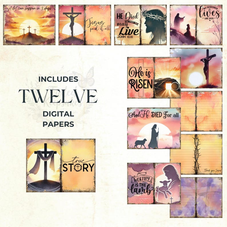 Jesus Junk Journal Theme | Christian Easter Printable - Etsy