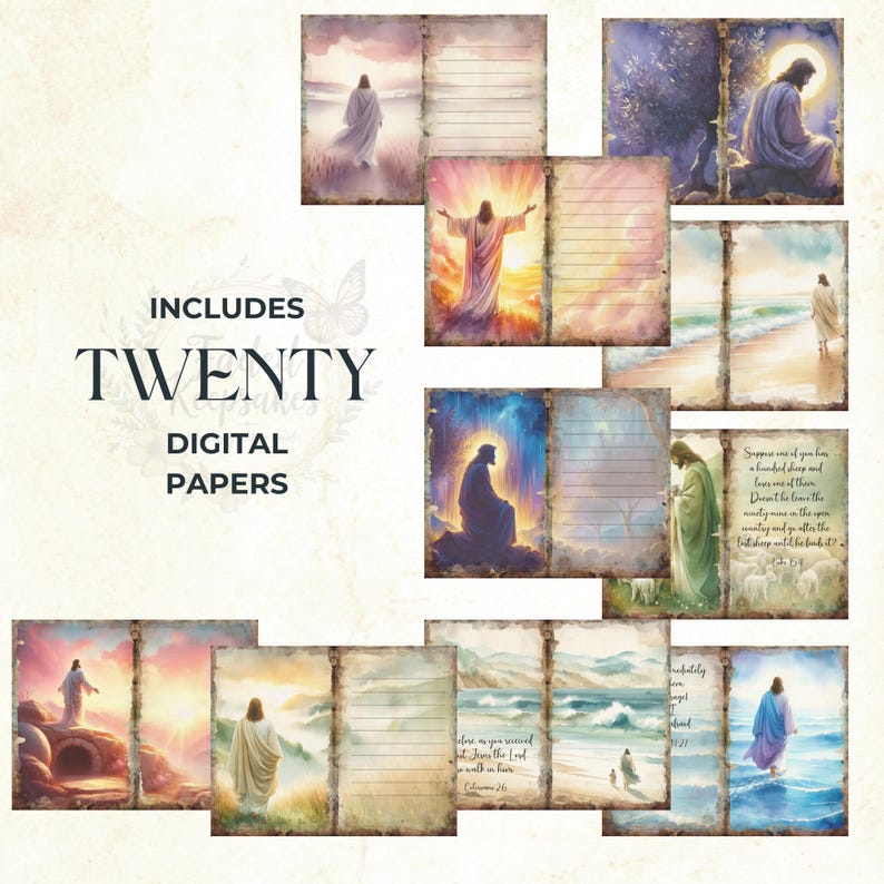 Jesus Junk Journal Theme | Watercolour Christian Printable Pages ...