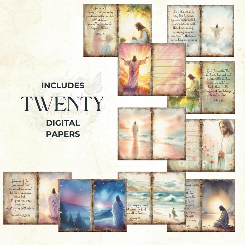 Jesus Junk Journal Theme | Watercolour Christian Printable Pages ...