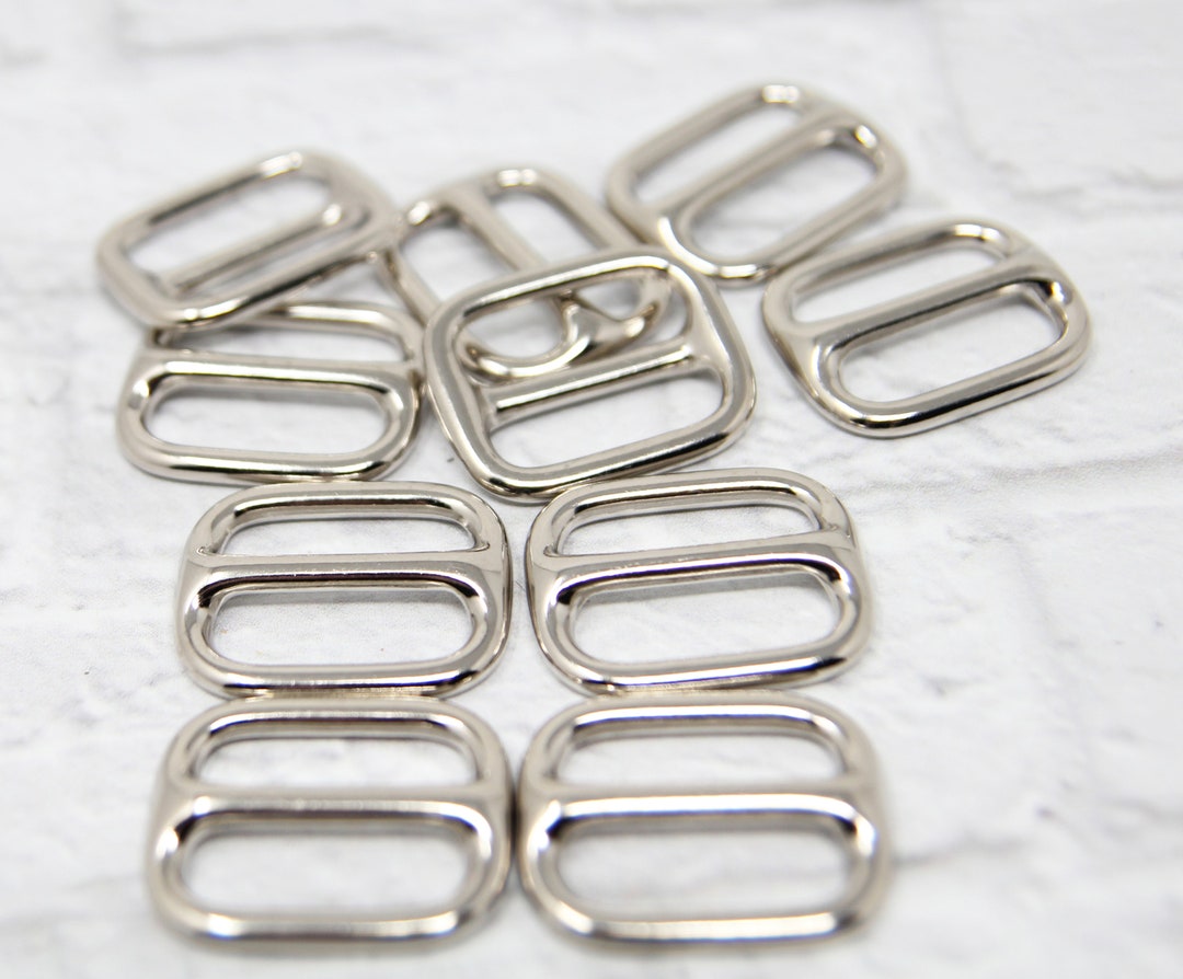 Nickel Triglide Strap Adjuster | 1 Inch (25mm) Triglide | 5 Pc Premium ...