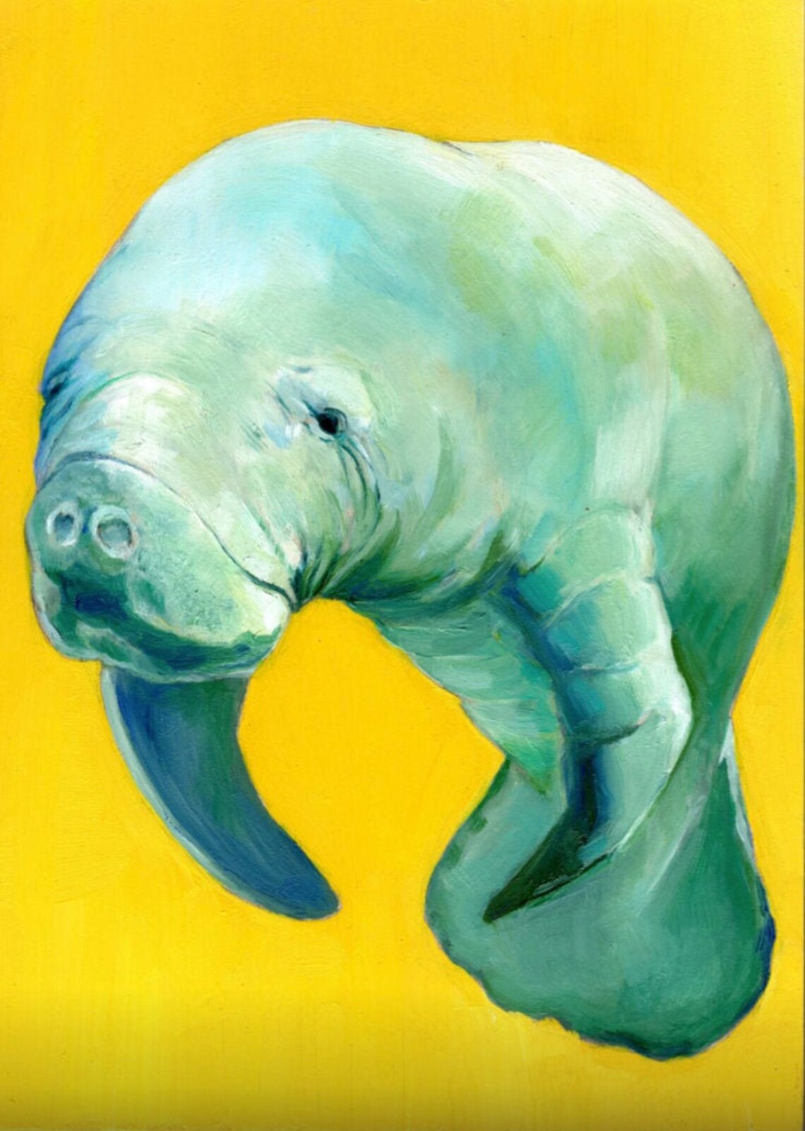 Manatee - Print of Original Oil Painting - Etsy