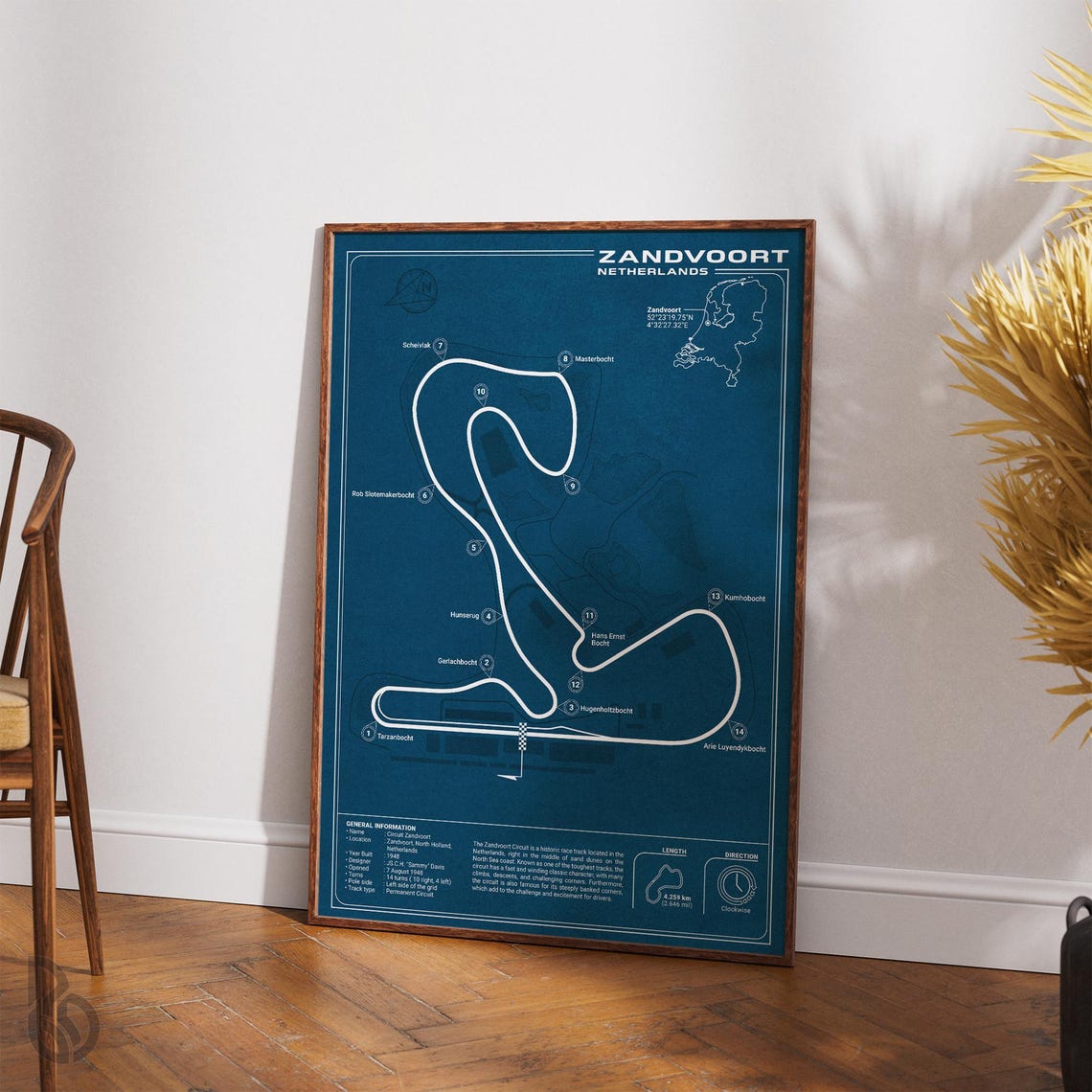 Zandvoort Circuit Blueprint Poster | Zandvoort Grand Prix | Motorsport ...