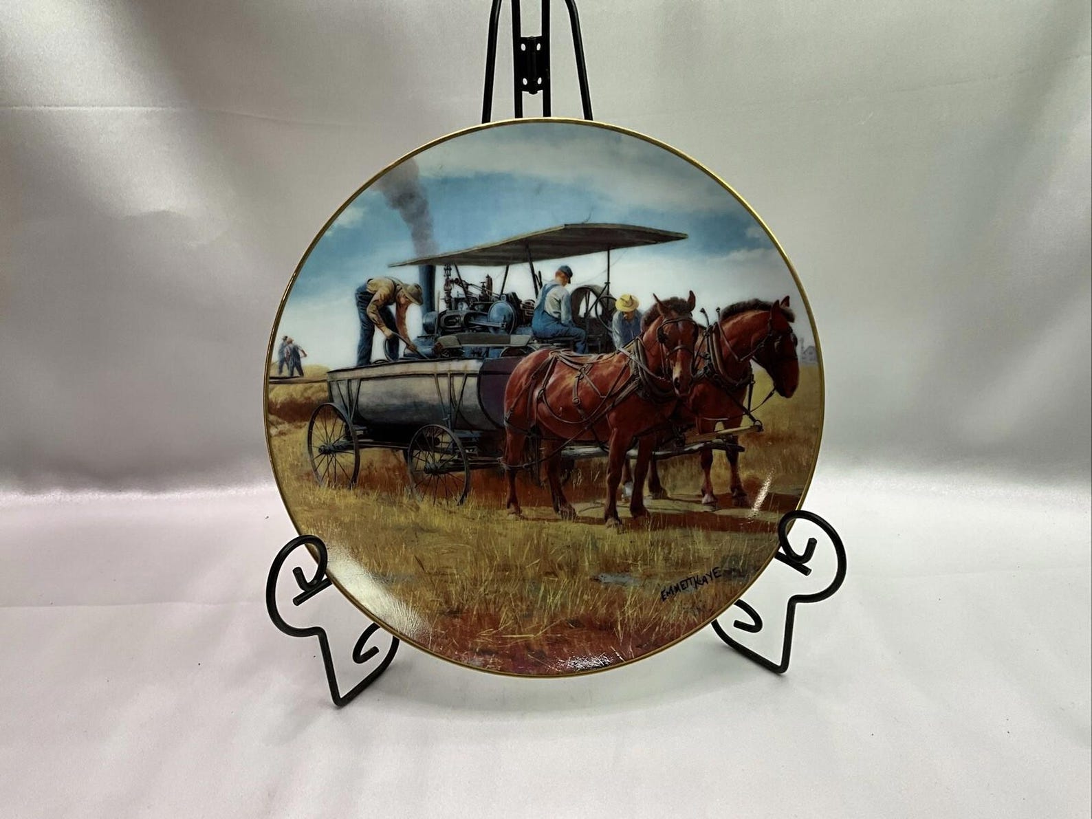 WATER WAGON Plate Farming the Heartland Emmett Kaye Danbury Mint I9462 ...