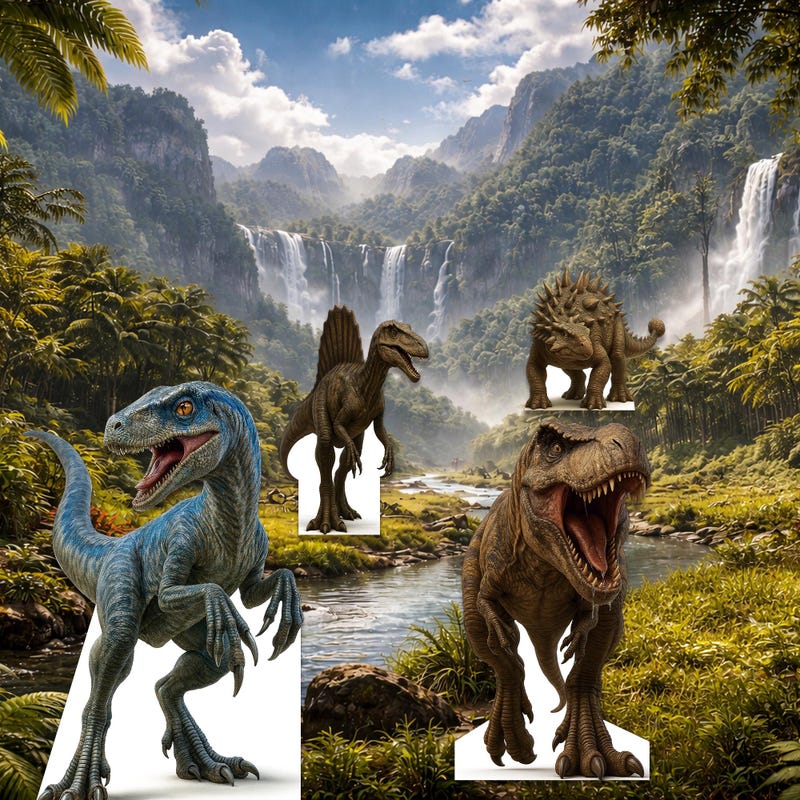 Dinosaur Cutouts - Etsy