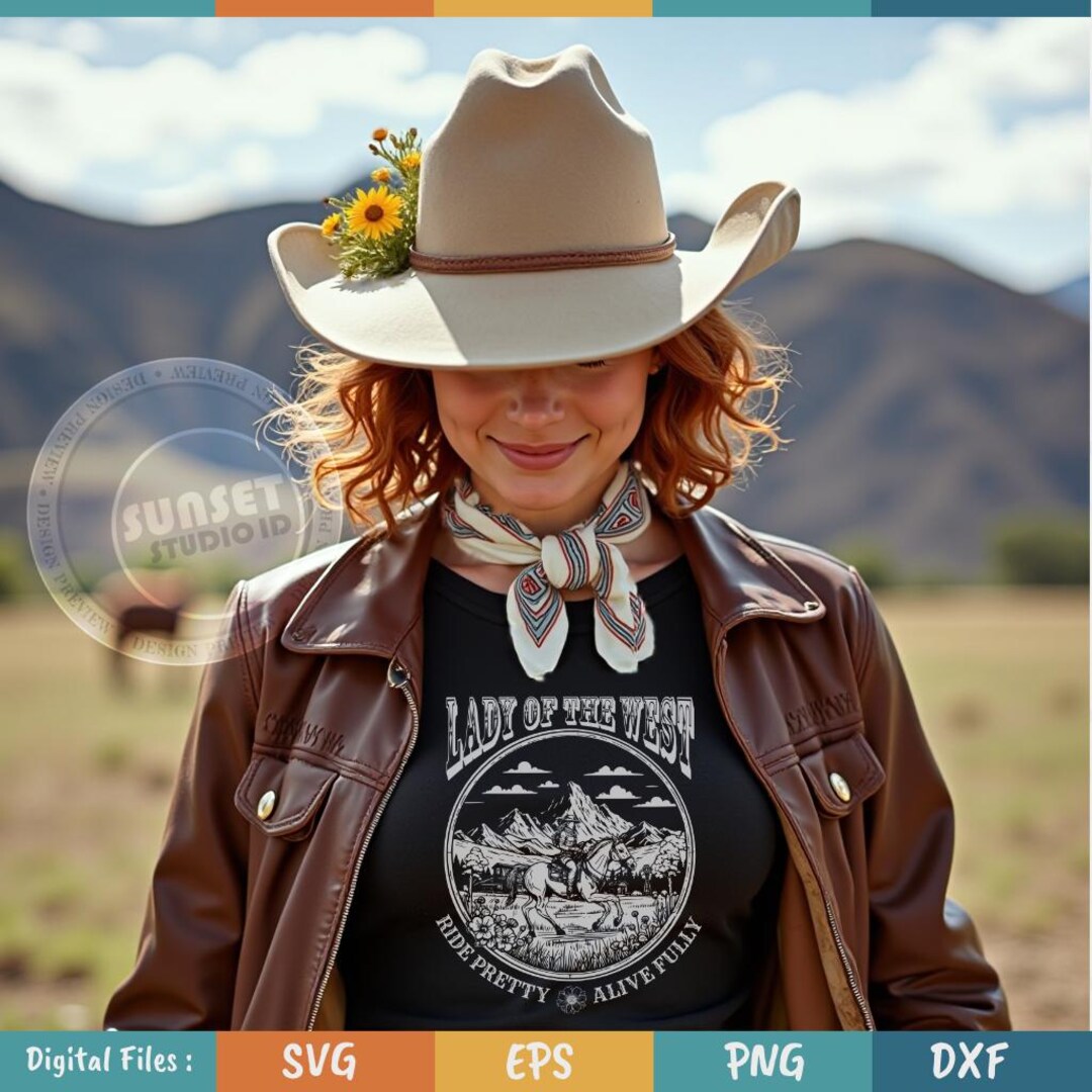 Cowgirl Lady of the West SVG: Western Digital Files for Crafts - Etsy