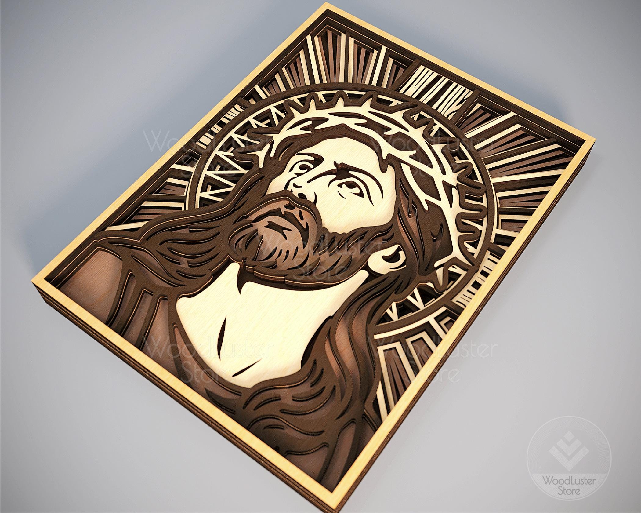 Jesus Christ Layered SVG File – Religious Laser Cut Design for Cricut ...