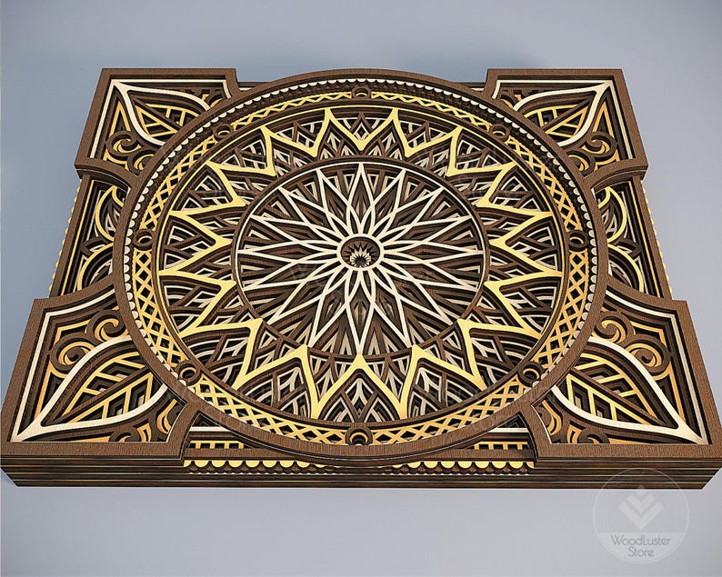 Multilayer Mandala SVG Laser Cut File Wall Art Layer Mandala Svg Dxf ...