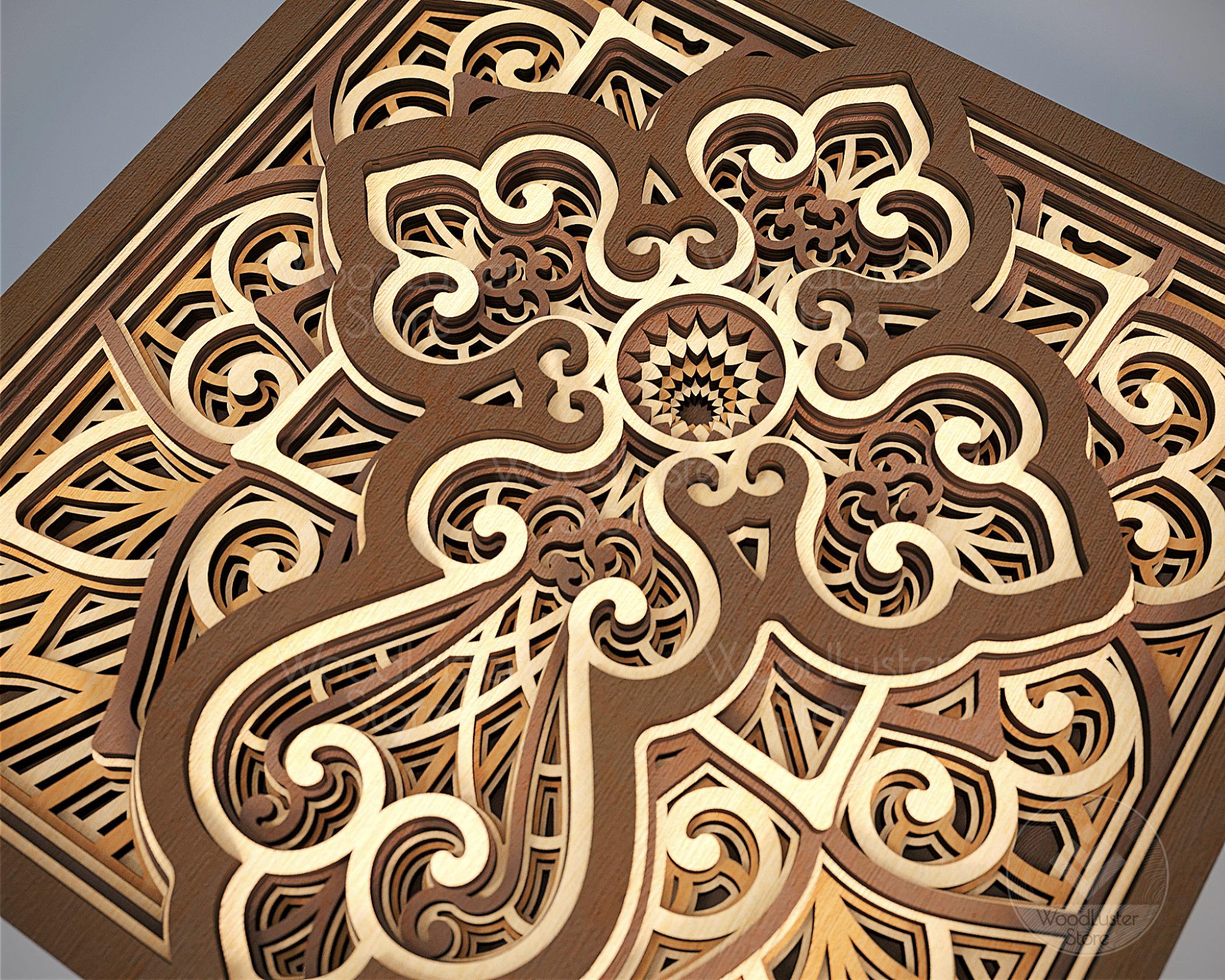 Laser Cut Cross Mandala SVG: 7-layer Religious Wall Art (digital File ...