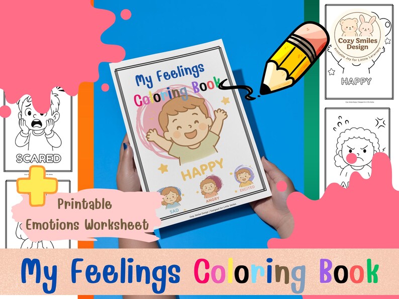 My Feelings Coloring Book for Kids | Printable Emotions Worksheet for ...