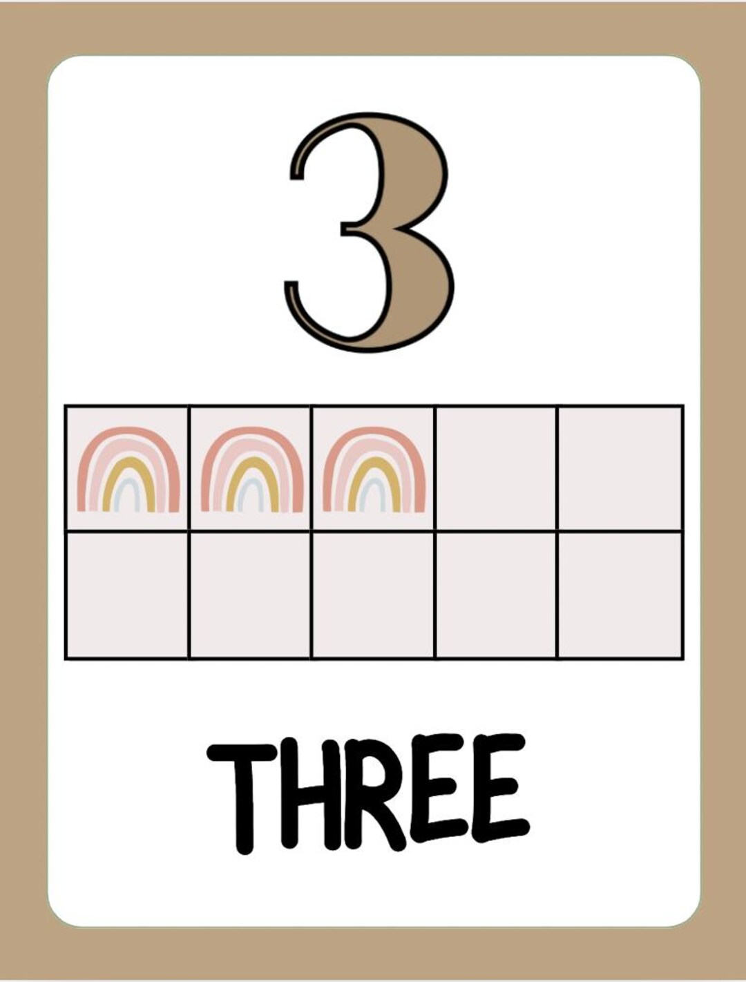 Classroom Numbers Posters Boho Theme 1-20 - Etsy