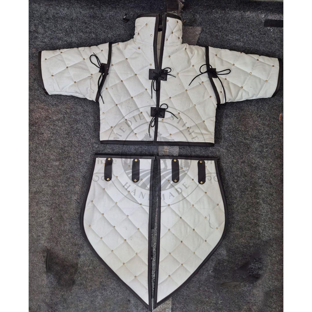 Medieval Viking Armor Half Sleeve Short Gambeson Aketon Cotton Fancy ...