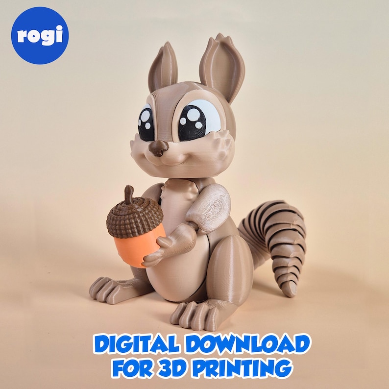 SQUIRREL - Stl and 3MF Gidital File for 3D Printing, Flexible ...
