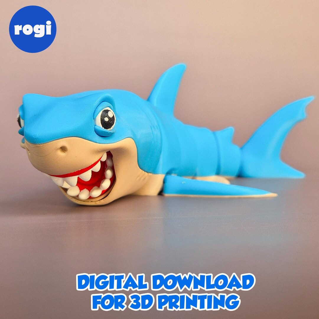 SHARK - Stl and 3MF Gidital File for 3D Printing, Flexible, Articulated ...