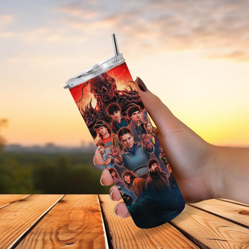 20oz Stranger Things Tumblr Wrap | 80s Sci-fi Horror | Sublimation ...