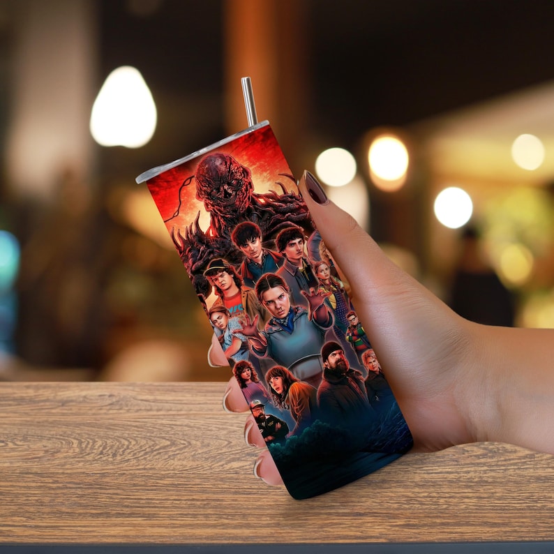 20oz Stranger Things Tumblr Wrap | 80s Sci-fi Horror | Sublimation ...