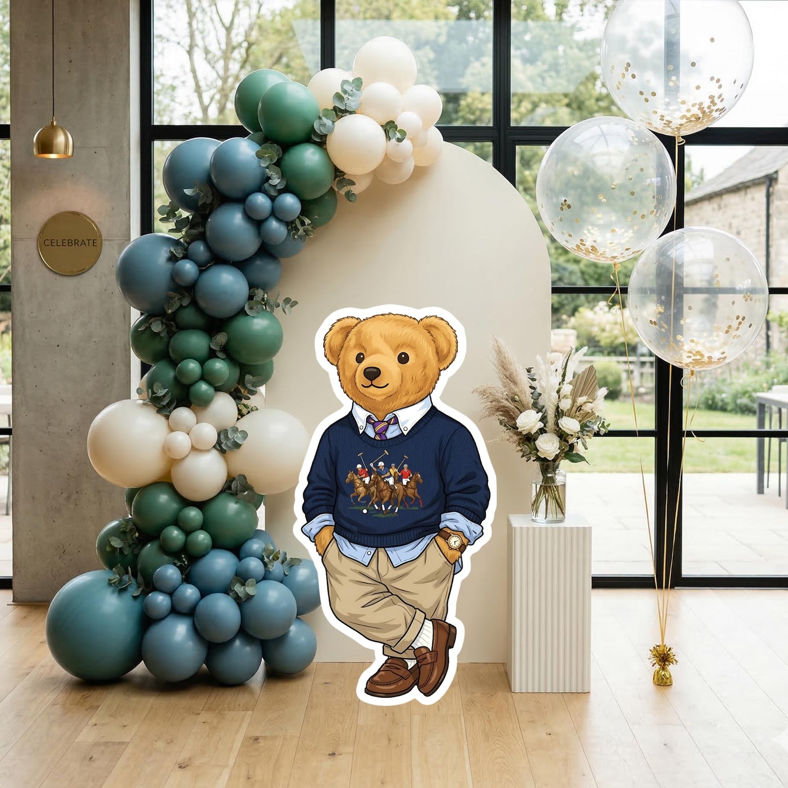 Printable Polo Bear Cutout Standee in 5 Sizes | Preppy Teddy Bear Decor ...