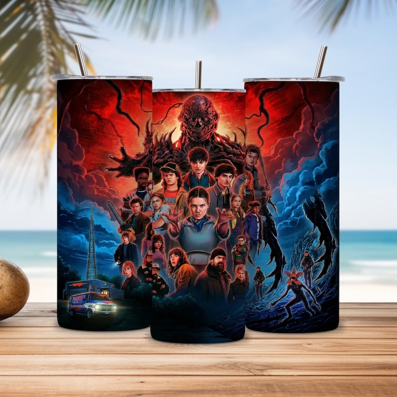 20oz Stranger Things Tumblr Wrap | 80s Sci-fi Horror | Sublimation ...