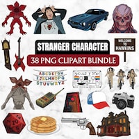 Cute Stanger Characters PNG Clipart Bundle, Digital Download, Printable ...