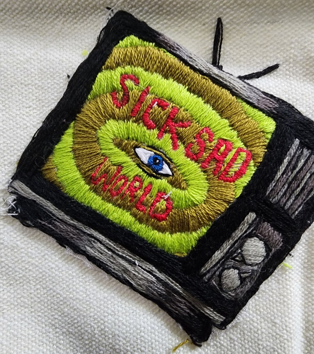Sick Sad World Hand-embroidered Pencil Case - Etsy
