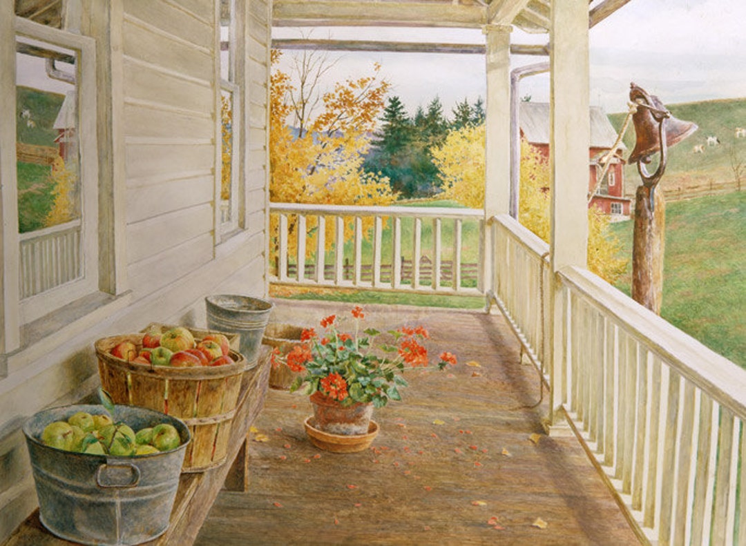 Autumn Porch by David Armstrong - Etsy