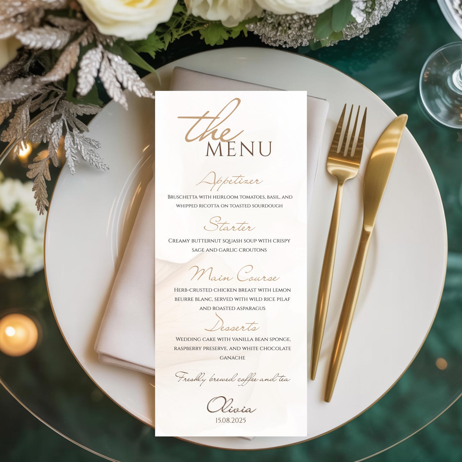 Editable Bridal Shower Menu Template Card, Custom Boho Wedding Dinner ...