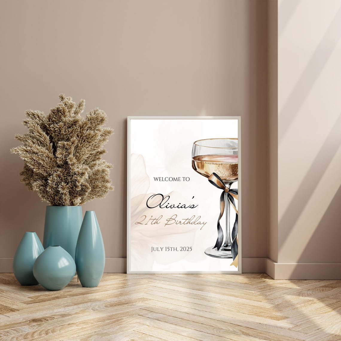 A Tini Bit Older Birthday Party Welcome Sign, Martini Themed Birthday ...