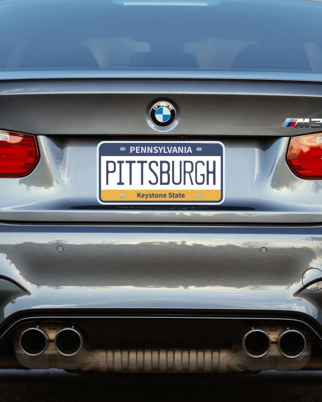 Pittsburgh License Plate Kiss-cut Stickers | Unique City Decor, Travel ...