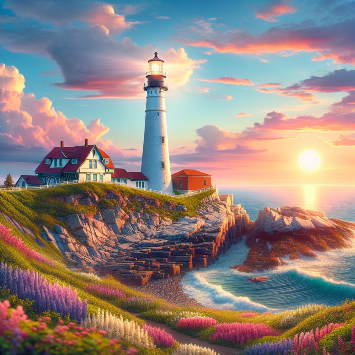 Lighthouse Digital PNG Clipart Collection Seaside Storms Cliffs Seasons ...