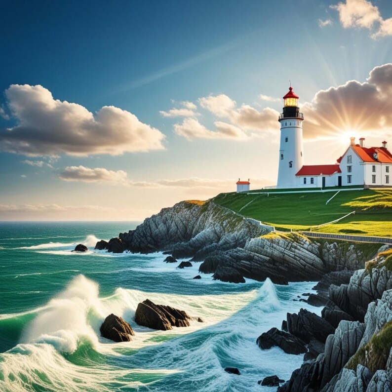 Lighthouse Digital PNG Clipart Collection Seaside Storms Cliffs Seasons ...