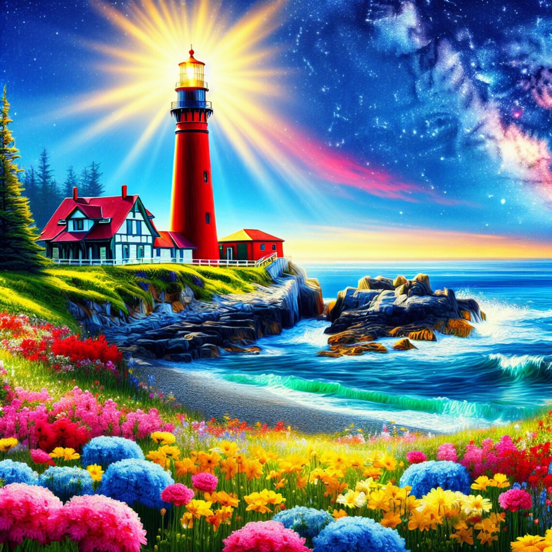 Lighthouse Digital PNG Clipart Collection Seaside Storms Cliffs Seasons ...