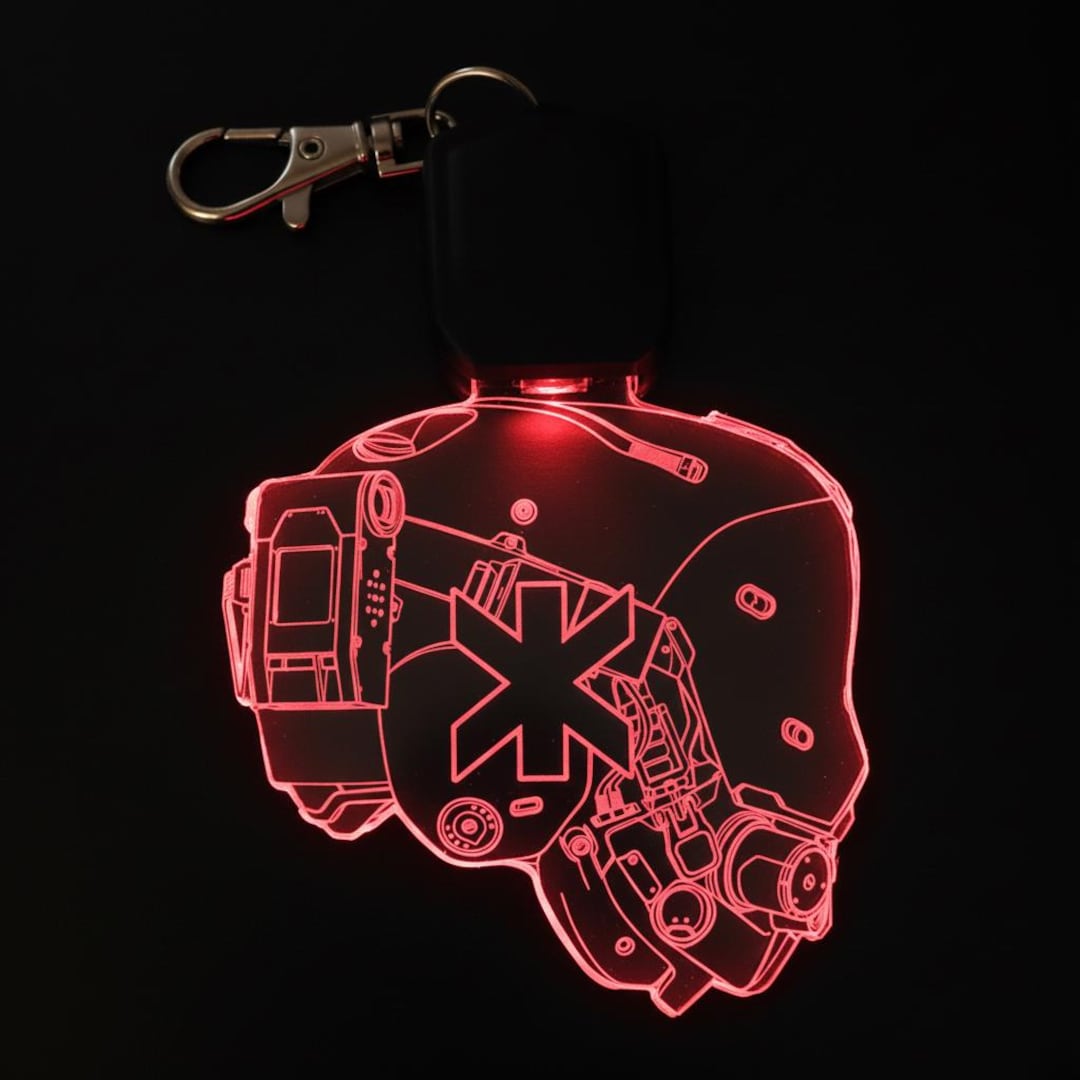 Cyberpunk Trauma Team LED Keychain – Acrylic LED Charm With Changing ...