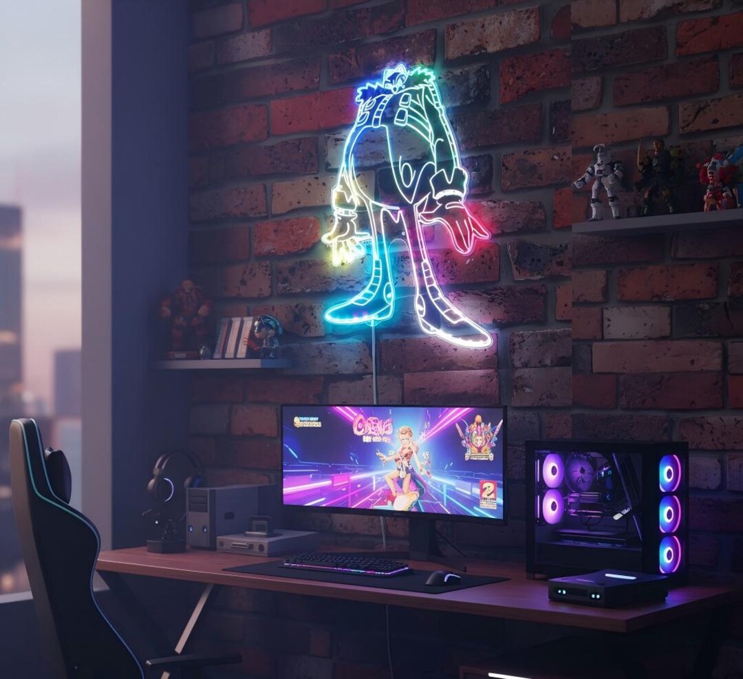Sonic Dr Eggman LED Sign Wall Light Decor, Game Room Neon Like Light ...