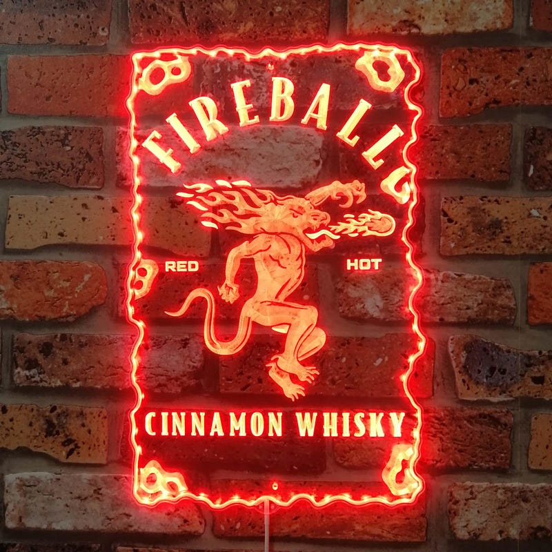 Neon Fireball - Etsy