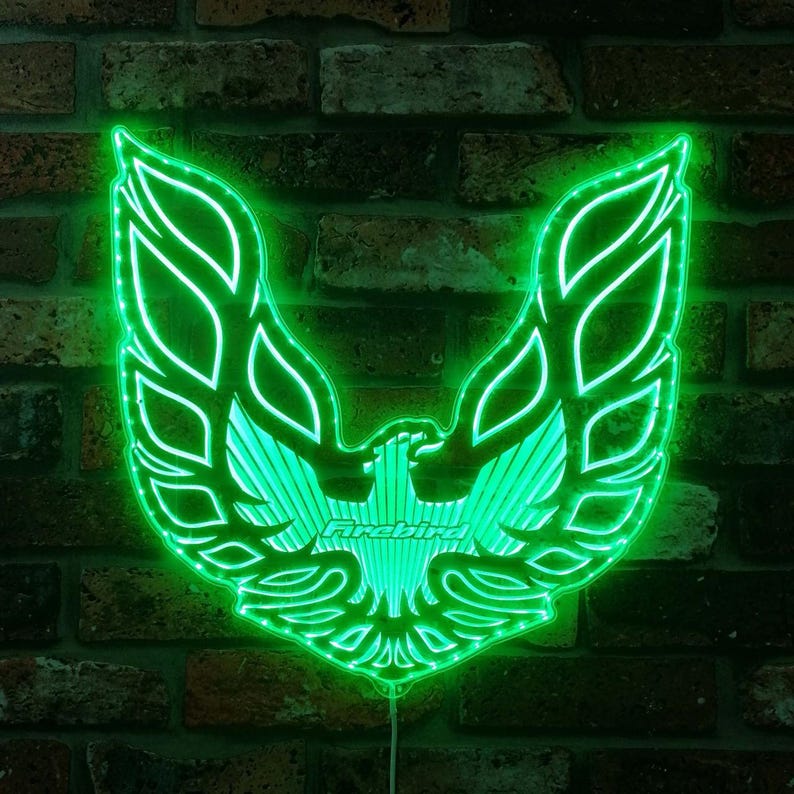 Firebird Pontiac Garage Wall Night Light Decor, Man Cave, Gift, Bar ...