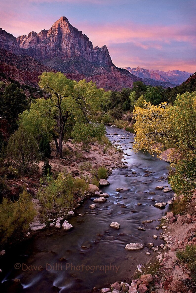 Zion National Park Watchman Utah, Virgin River Fine Art Photomultiple ...