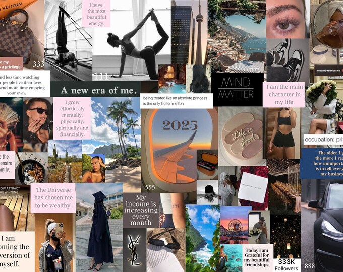 Custom Vision Board on Canvas: Personalized Dream Life Wall Art - Etsy ...