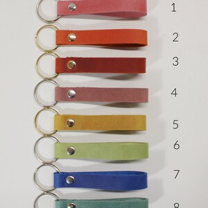 Embossed Leather Keychain Leather Key Fogname - Etsy