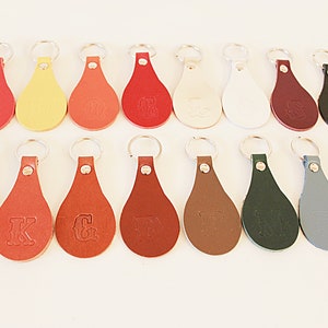 Embossed Leather Keychain Leather Key Fog Name - Etsy