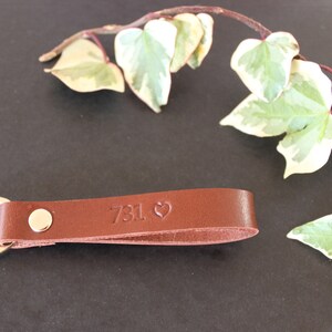 Embossed Leather Keychain Leather Key Fogname - Etsy