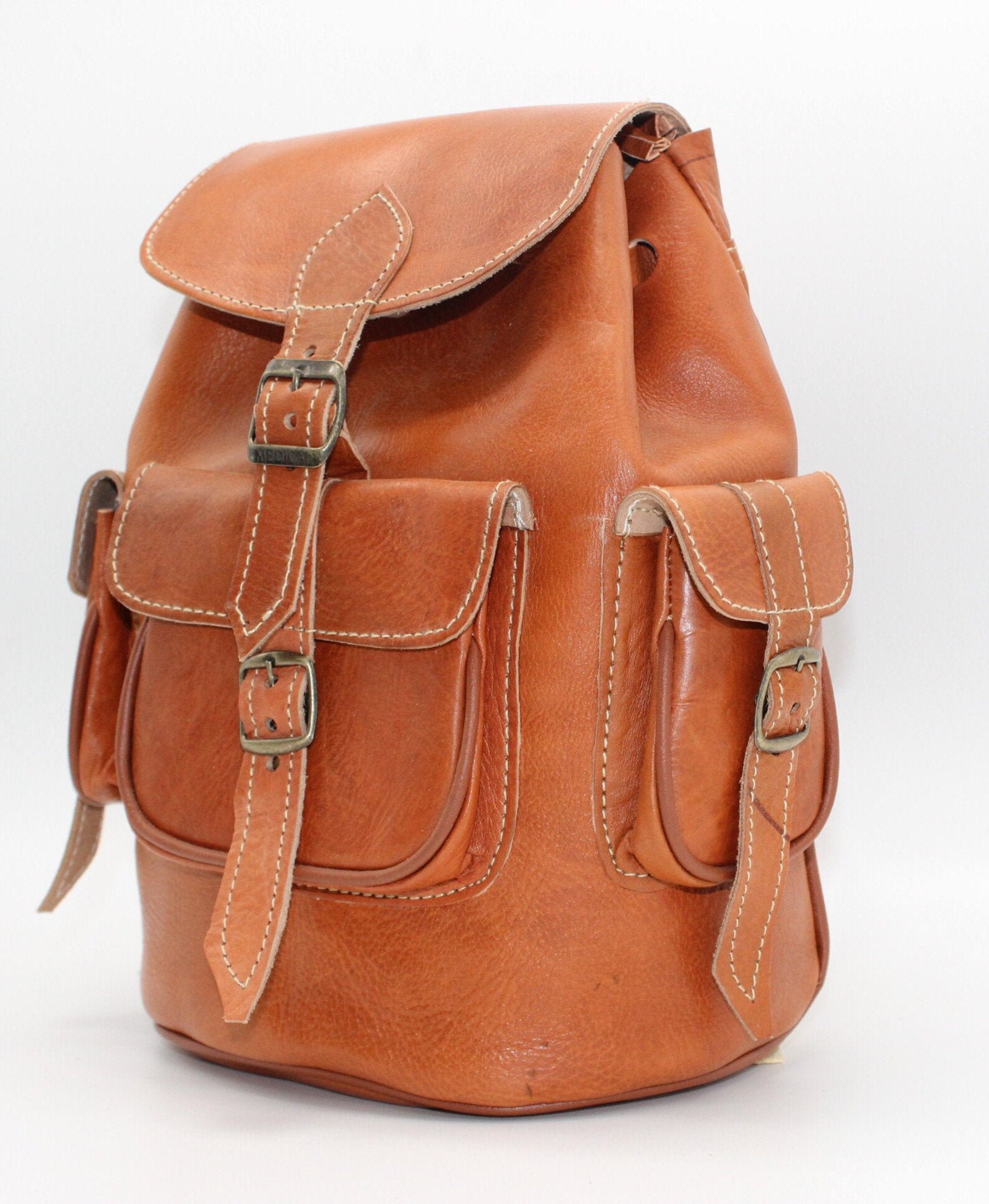 Brown Leather Small Backpack Leather Laptop Backpackbig Bag | Etsy