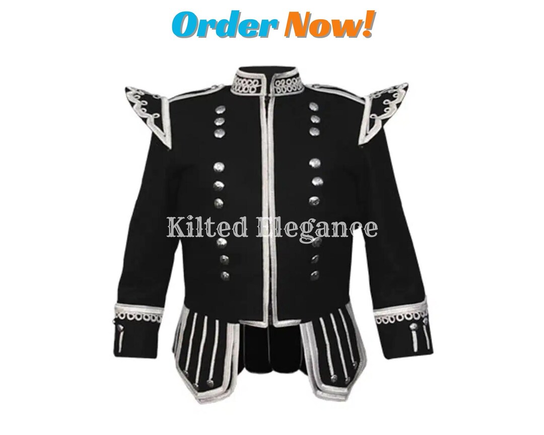Handmade Scottish Wool Military Doublet: Piper Drummer Parade Jacket - Etsy